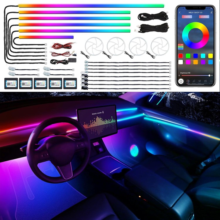 LIGHEID Dreamcolor Acrylic LED Strip Light for Cars