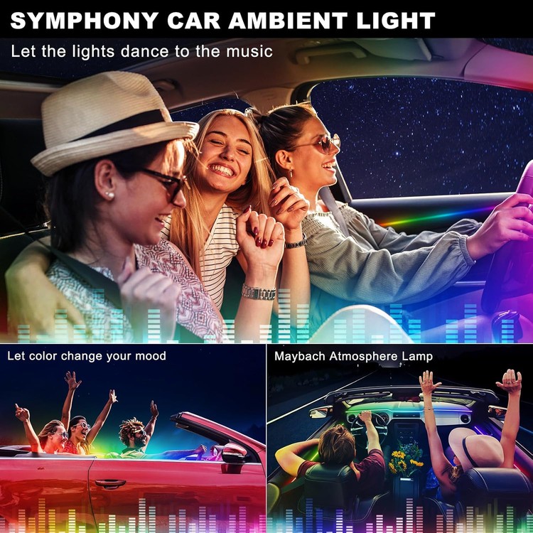 LIGHEID Dreamcolor Acrylic LED Strip Light for Cars