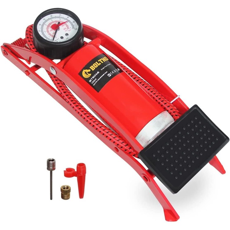 BOLTHO Car Tyre Pump - Portable Foot Pump 100 PSI