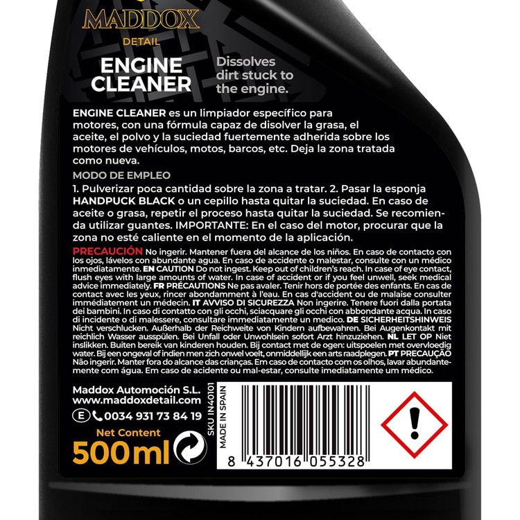 Maddox Detail Engine Cleaner 500ml - Powerful Motor Degreaser