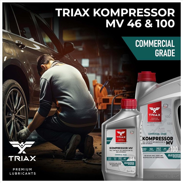 TRIAX Kompressor MV ISO 46 Synthetic Air Compressor Oil 1 Gallon