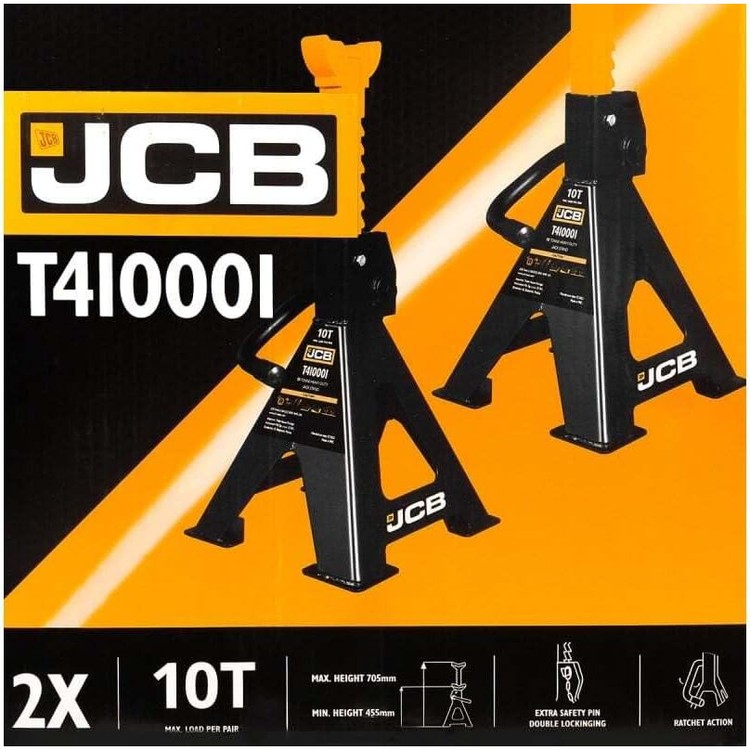 JCB Tools 10 Tonne Axle Stand Set (Pair) – 455–705 mm